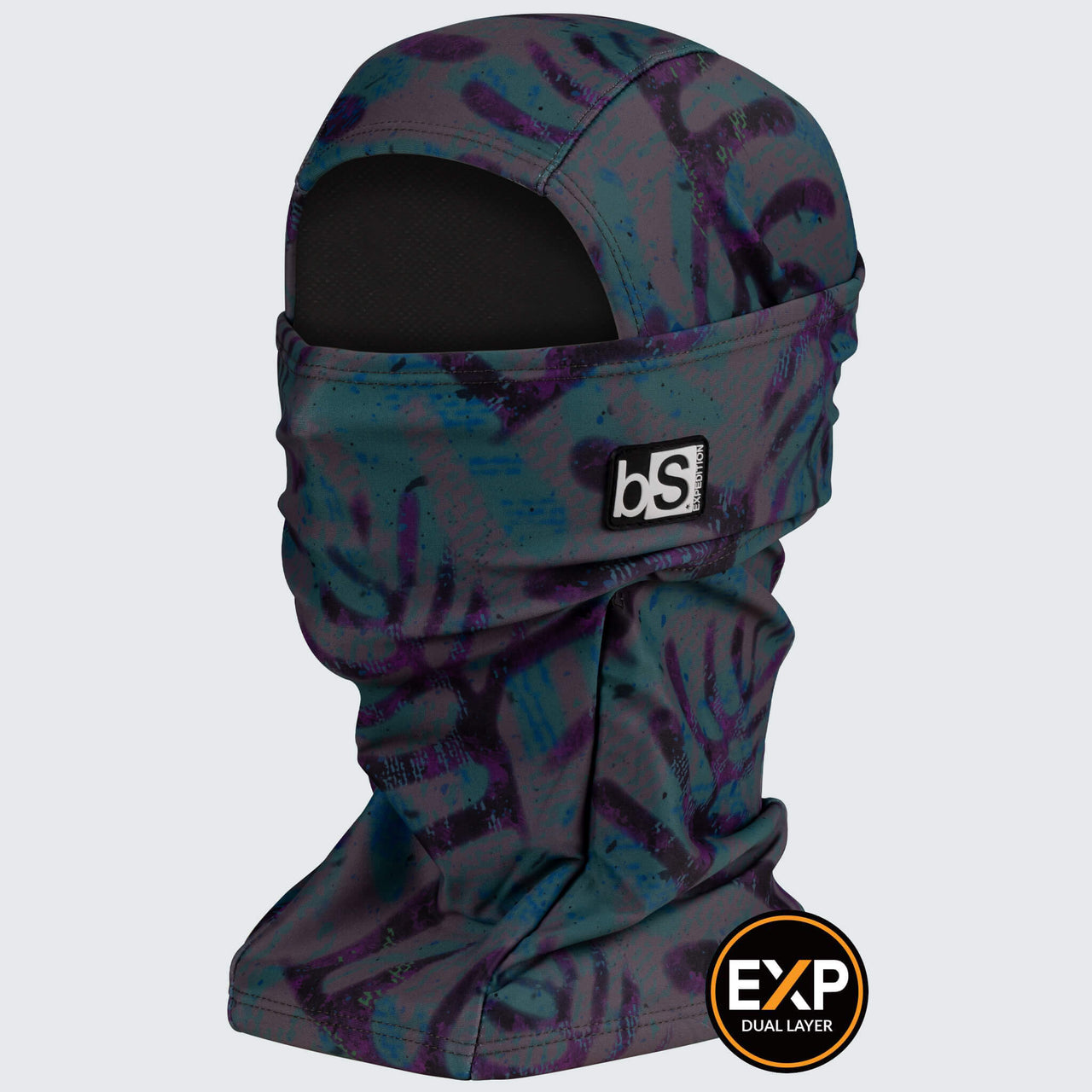 Expedition Hood Balaclava Colorful Print | Dual Layer Ski Mask ...